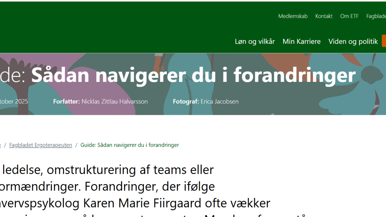 Guide: Sådan navigerer du i forandringer. 3.gode råd